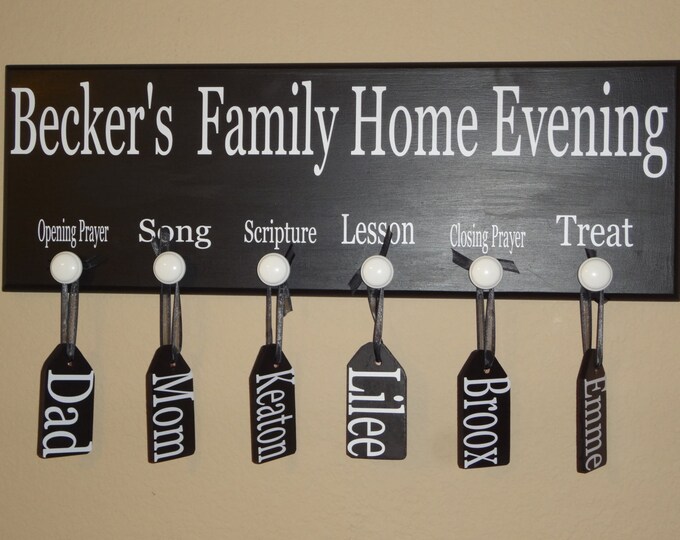 Personalized Family Home Evening Board - Etsy
