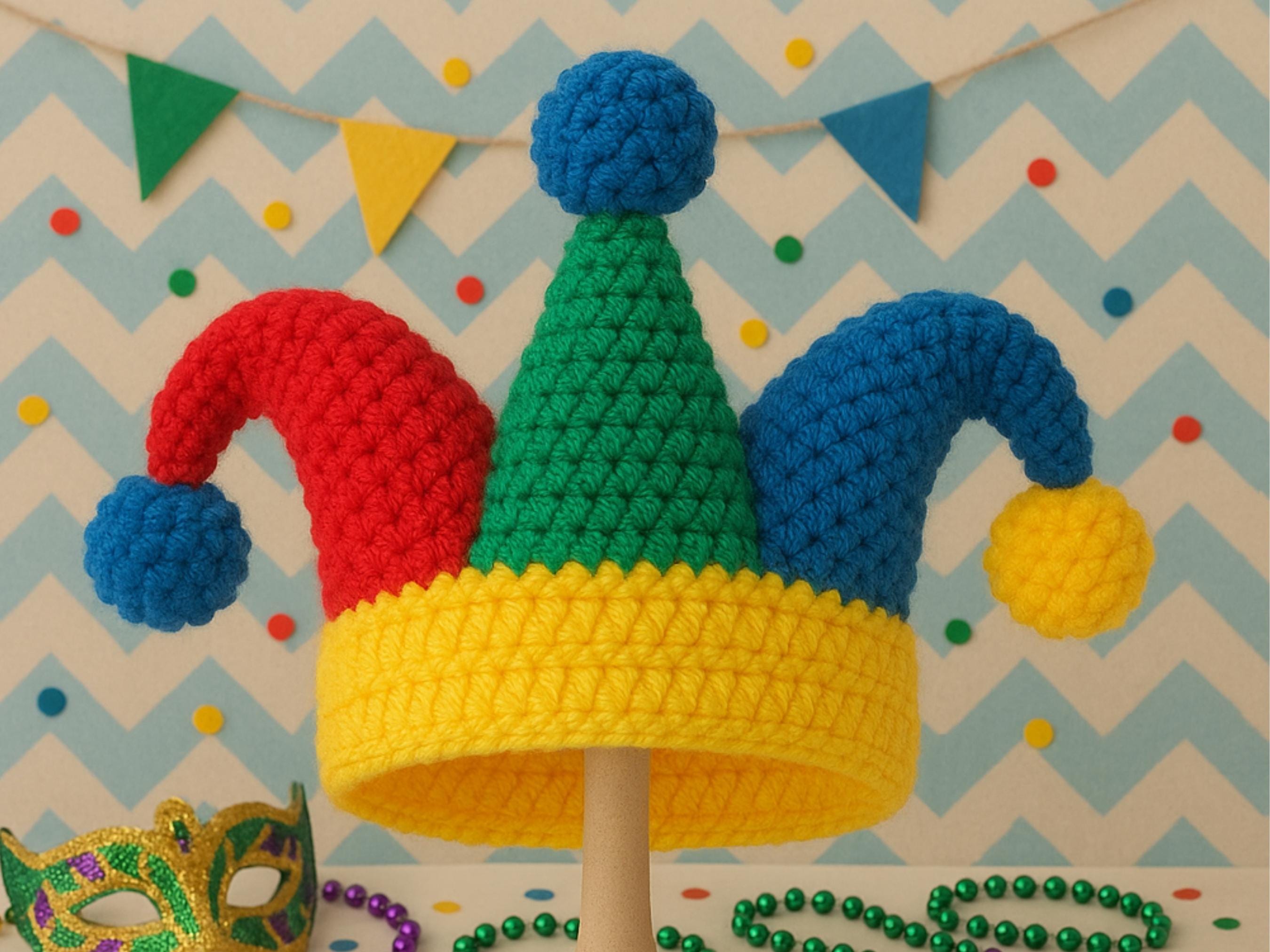 DIY Crochet Jester Hat Pattern: Mardi Gras Cosplay (customizable) - Etsy