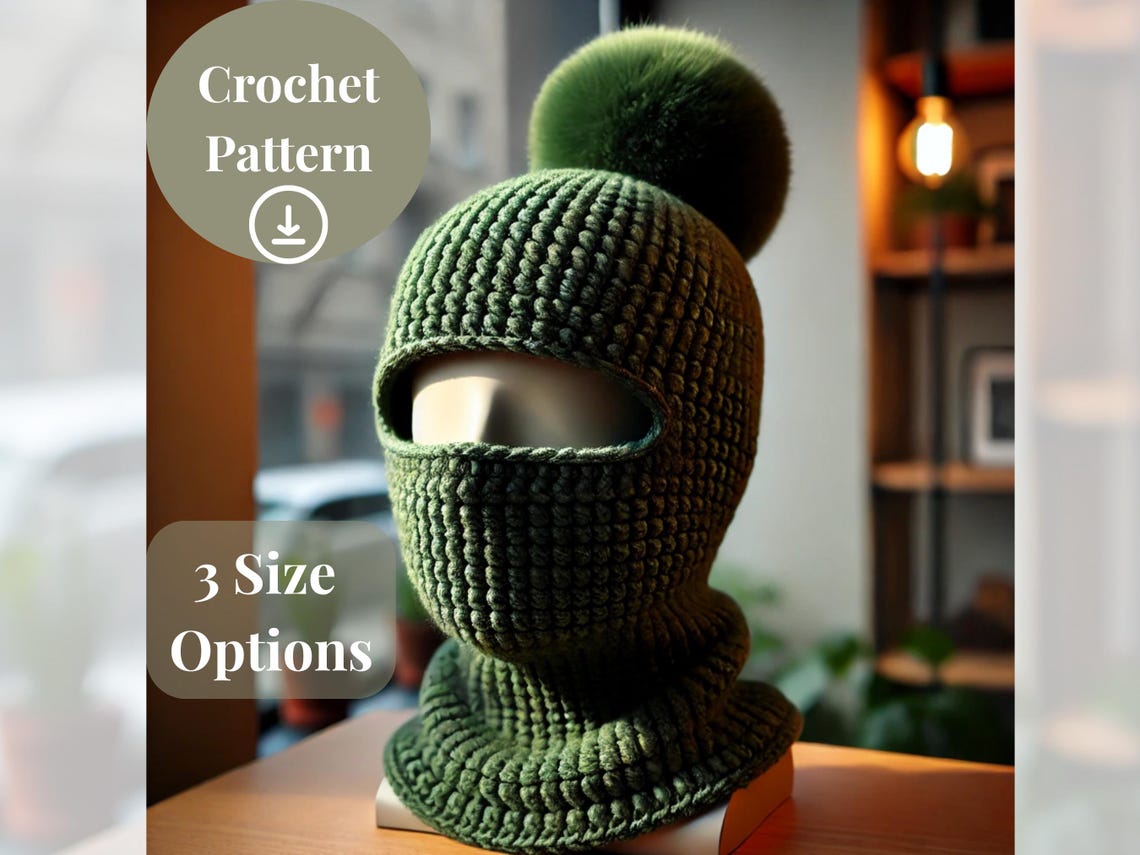 Ski Mask Hat Balaclava Crochet Pattern | Easy DIY Balaclava - 3 ...