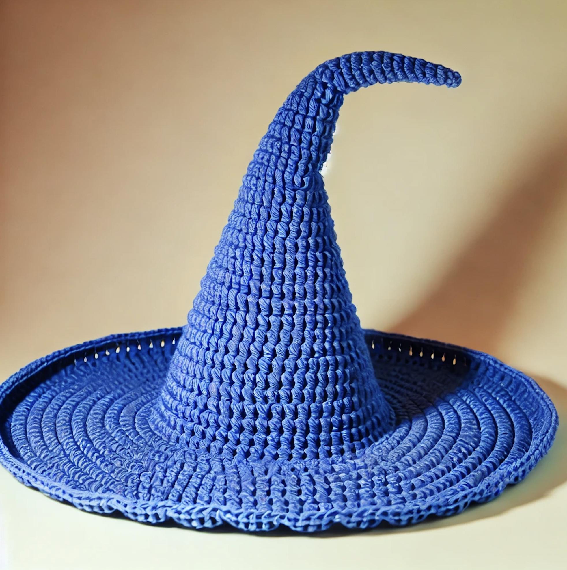 Handmade Crochet Halloween Wizard Hat Pattern – Whimsical Wizard Hat ...