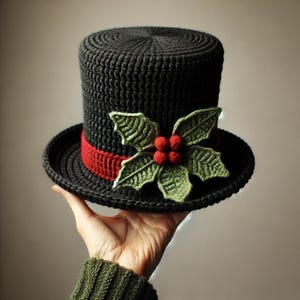 Festive Crochet Top Hat Pattern – Beginner-friendly Christmas Holiday ...
