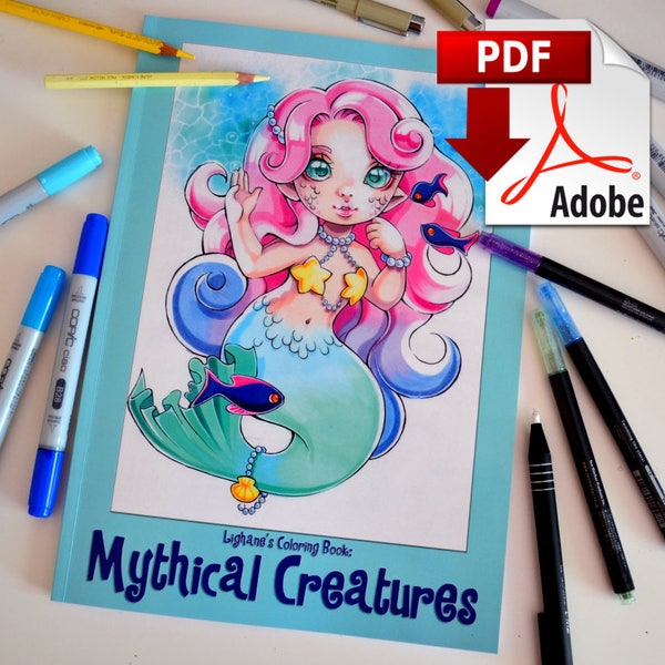 Mythical Creatures Coloring Pages - Etsy