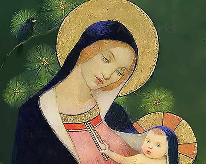 Marianne Stokes madonna of the Fir Tree 1925 Reproduction Digital Print ...