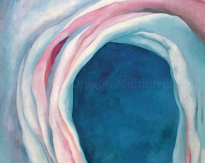 Georgia O'keeffe pink and Blue Music 1918 Reproduction Digital Print - Etsy