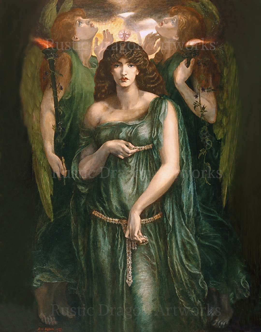 Dante Gabriel Rossetti astarte Syriaca 1877 Reproduction Digital Print ...