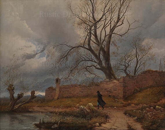 Carl Julius Von Leypold wanderer in the Storm 1835 | Etsy