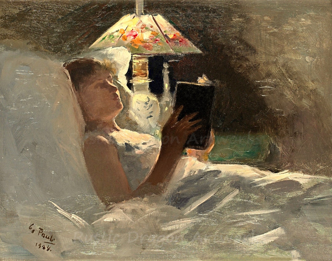 George Pauli the Reading Light 1884 Reproduction - Etsy