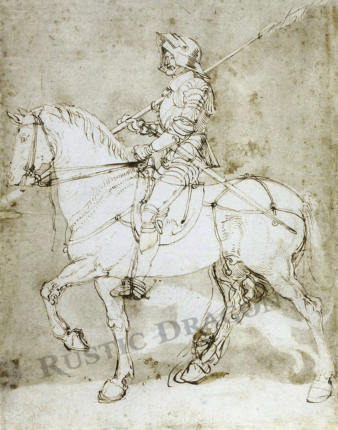 Albrecht Durer Knight on Horse 1512-1513 | Etsy