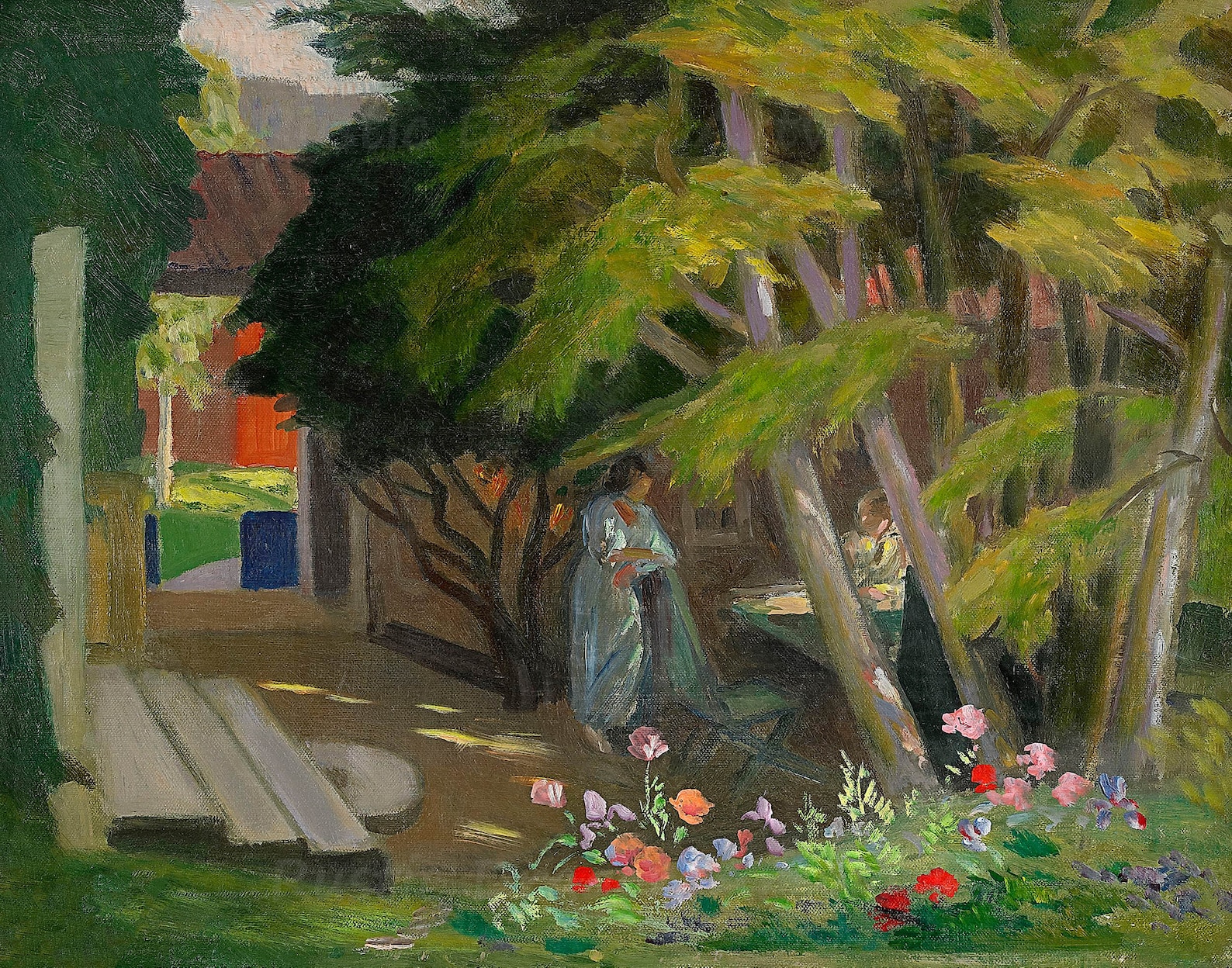 George Pauli garden With A Woman 1920s - Etsy