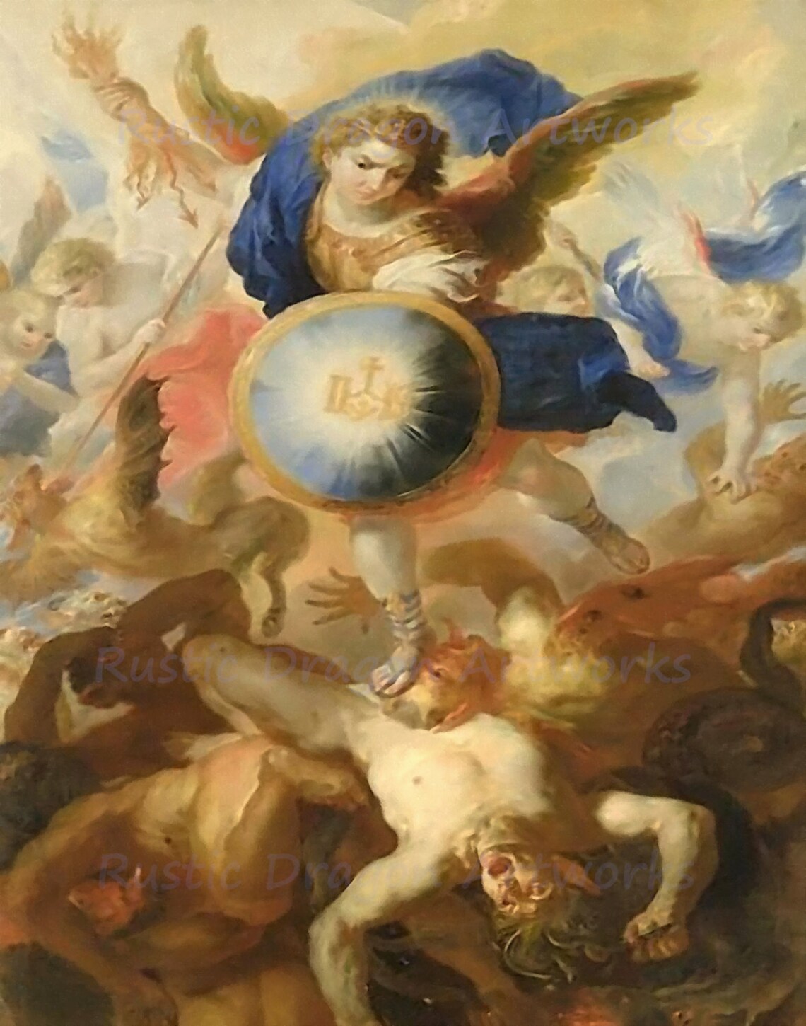 Johann Rottmayr archangel Michael Defeats Satan - Etsy