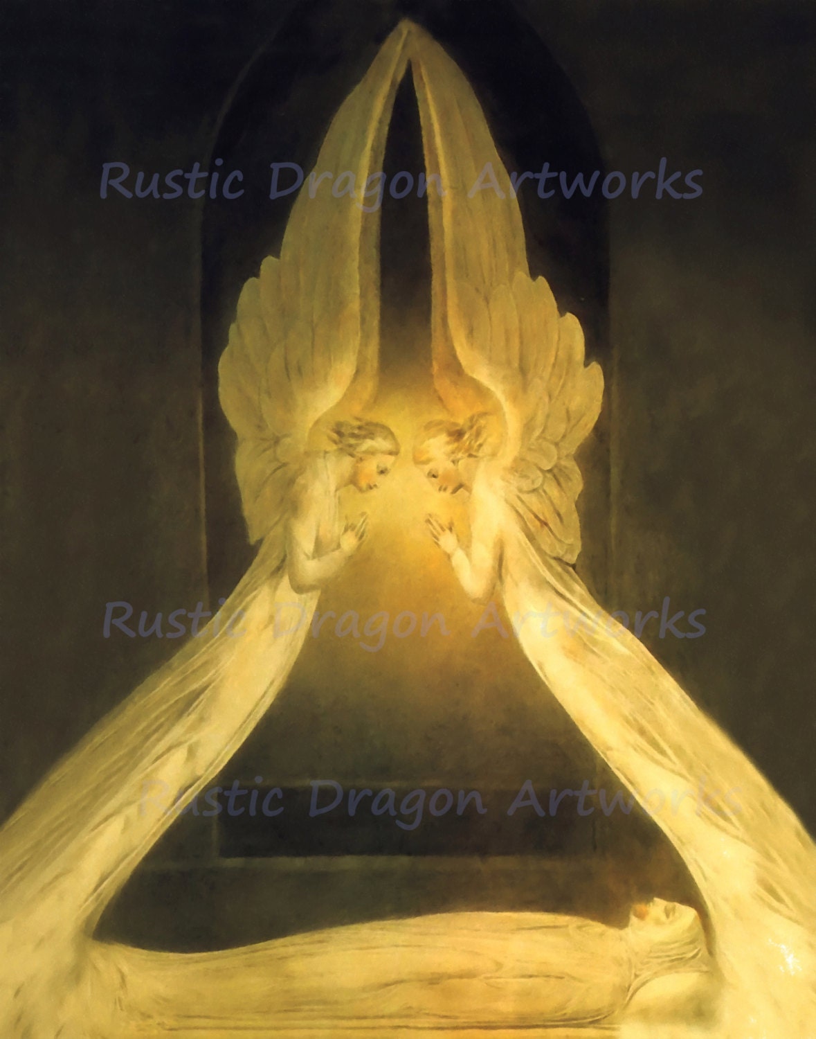 William Blake christ in the Sepulchre 1805 Reproduction Digital Print ...