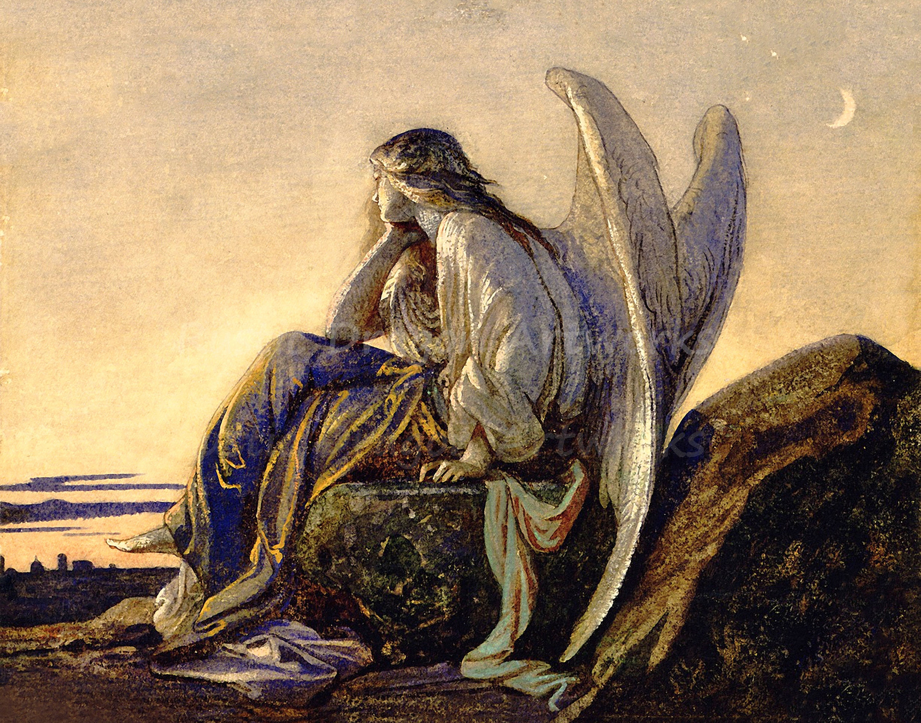 Alexandre Cabanel The Evening Angel 1848 - Etsy Polska