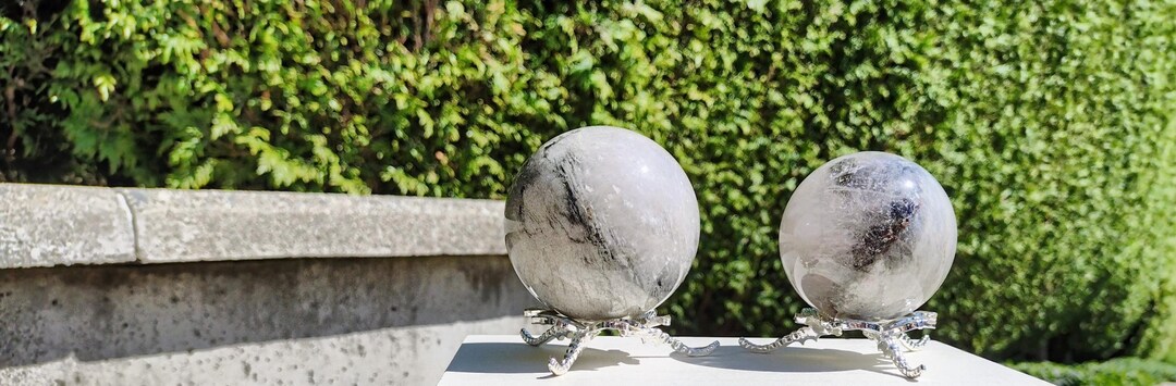 Grey Thousand Layer Phantom Quartz Sphere - Etsy
