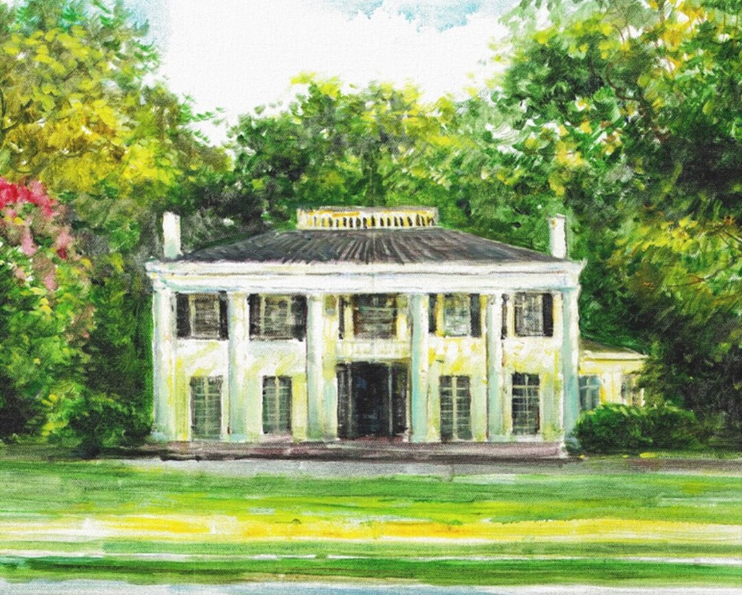 Overlook Wynnton House Canvas Print, Columbus Ga - Etsy