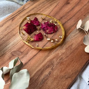 Resin Rose Petal Coasters - Etsy
