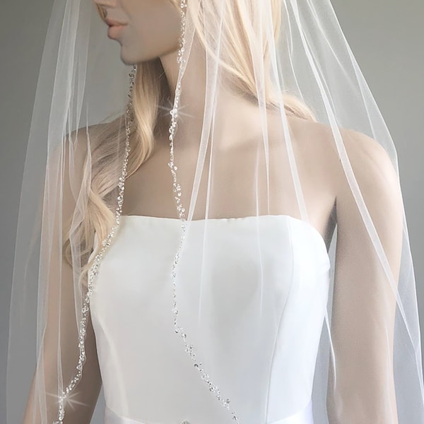 Crystal Edge Veil - Etsy