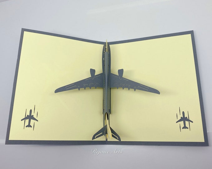 3D Pop up Airplane Card - Etsy