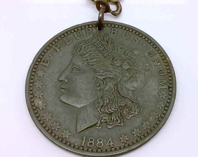 Vintage Metal "morgan Dollar" Key Chain 3" Diameter - Etsy