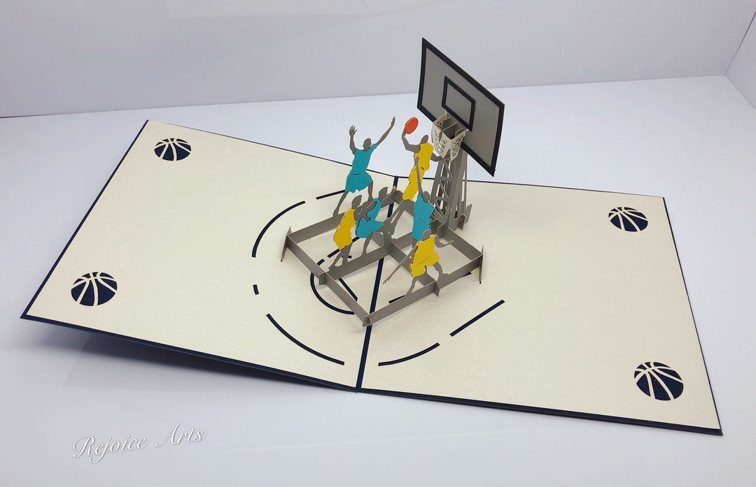 3D Pop up Basketball Card - Etsy
