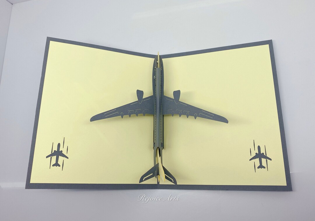 3D Pop up Airplane Card - Etsy