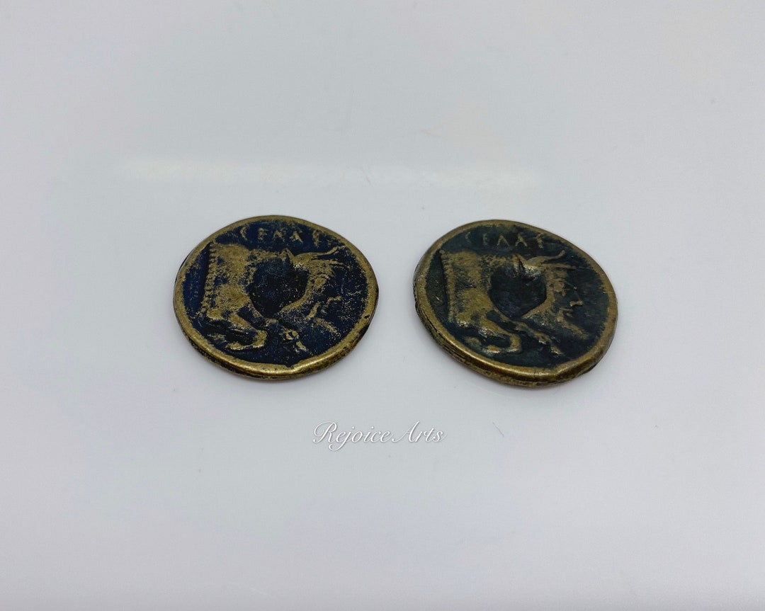 Vintage Pair of Replica Coins Greece Tetradrachm Gela Sicily 466 BC to ...