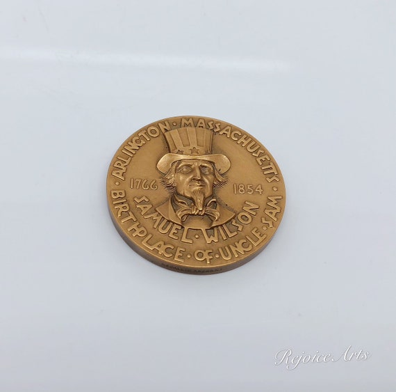 Uncle Sam Commemorative Brass Medal First day of Issue | Etsy