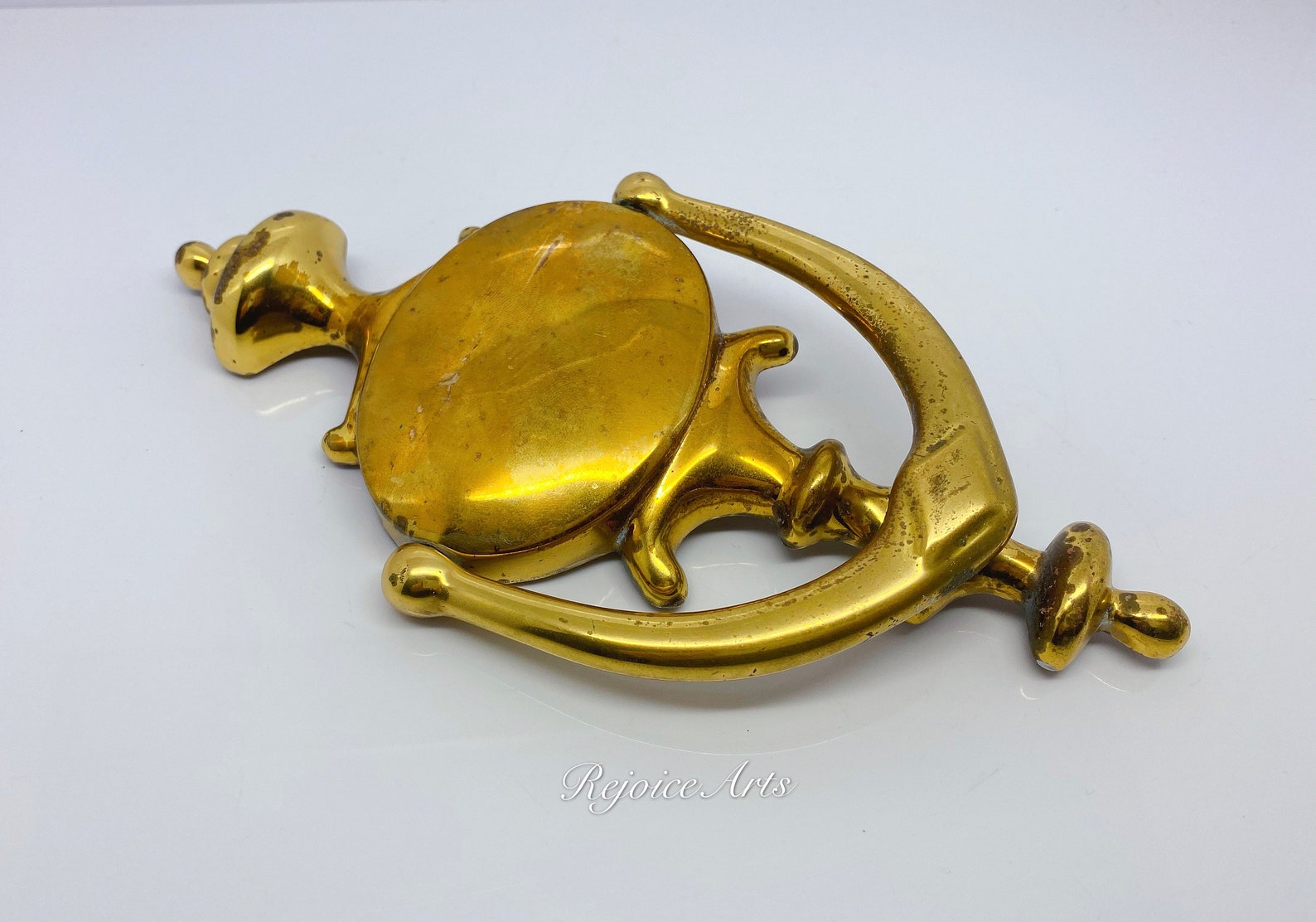 Vintage Brass Front Entry Door Knocker Bell Chime - Etsy