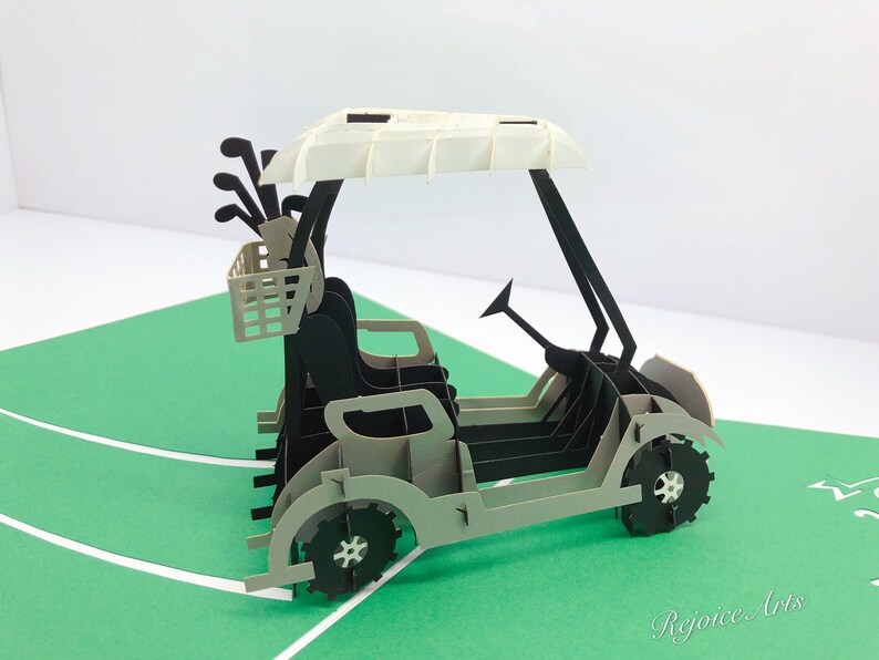 3D Pop up Golf Cart Card - Etsy