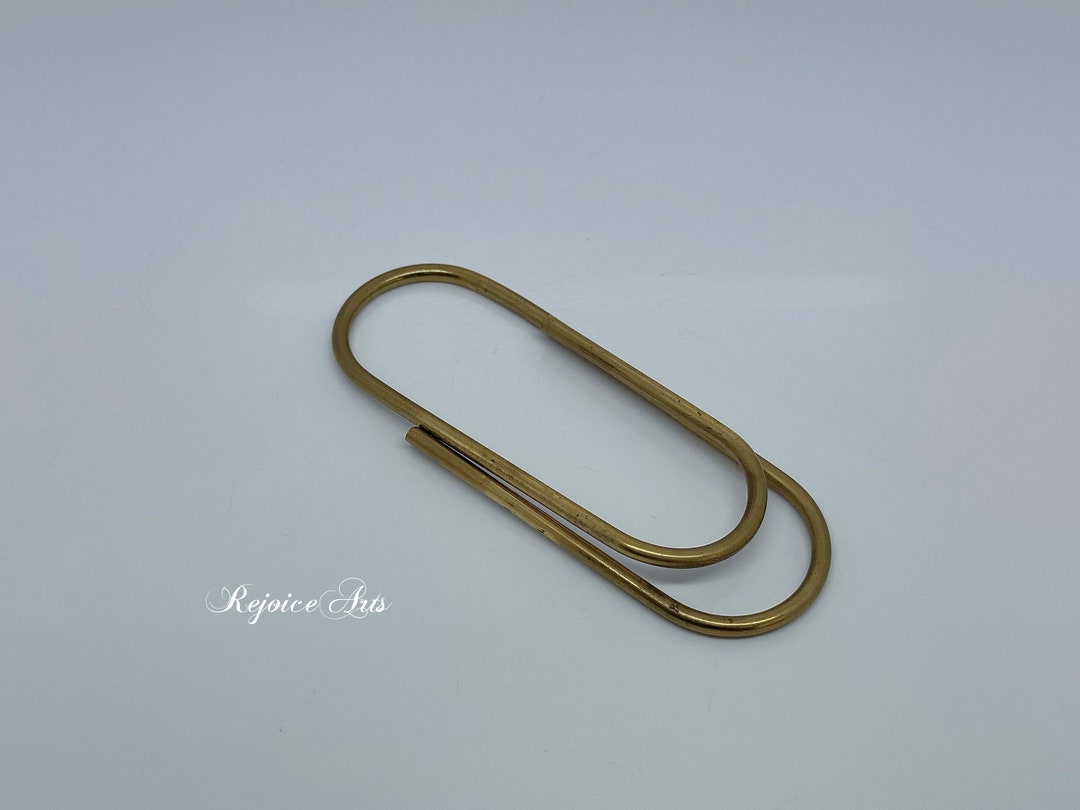 Vintage Brass Jumbo Paper Clip Note Holder - Etsy