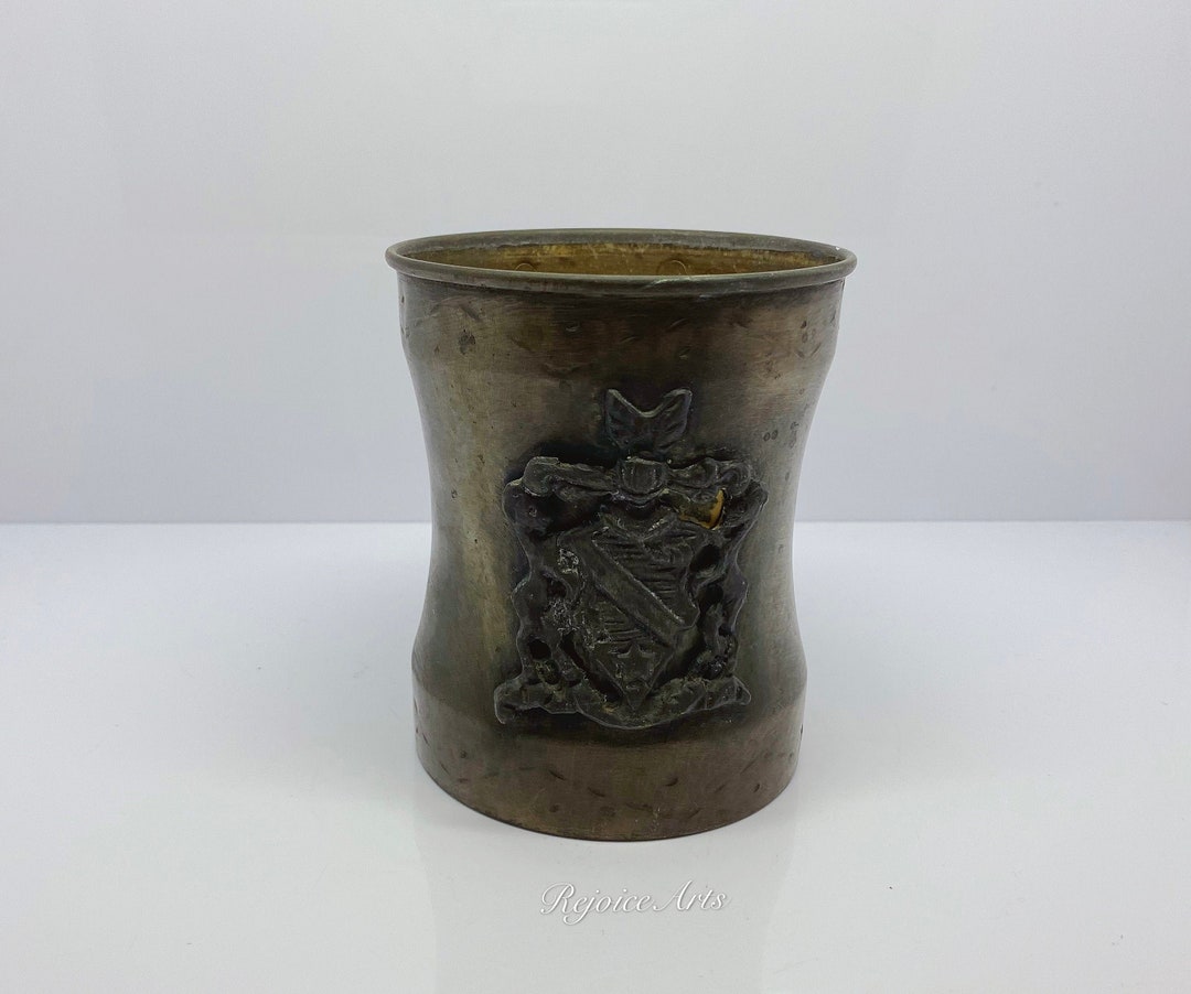 Vintage Medieval Style Pewter Ale Tankard Beer Mug With Armorial Crest ...