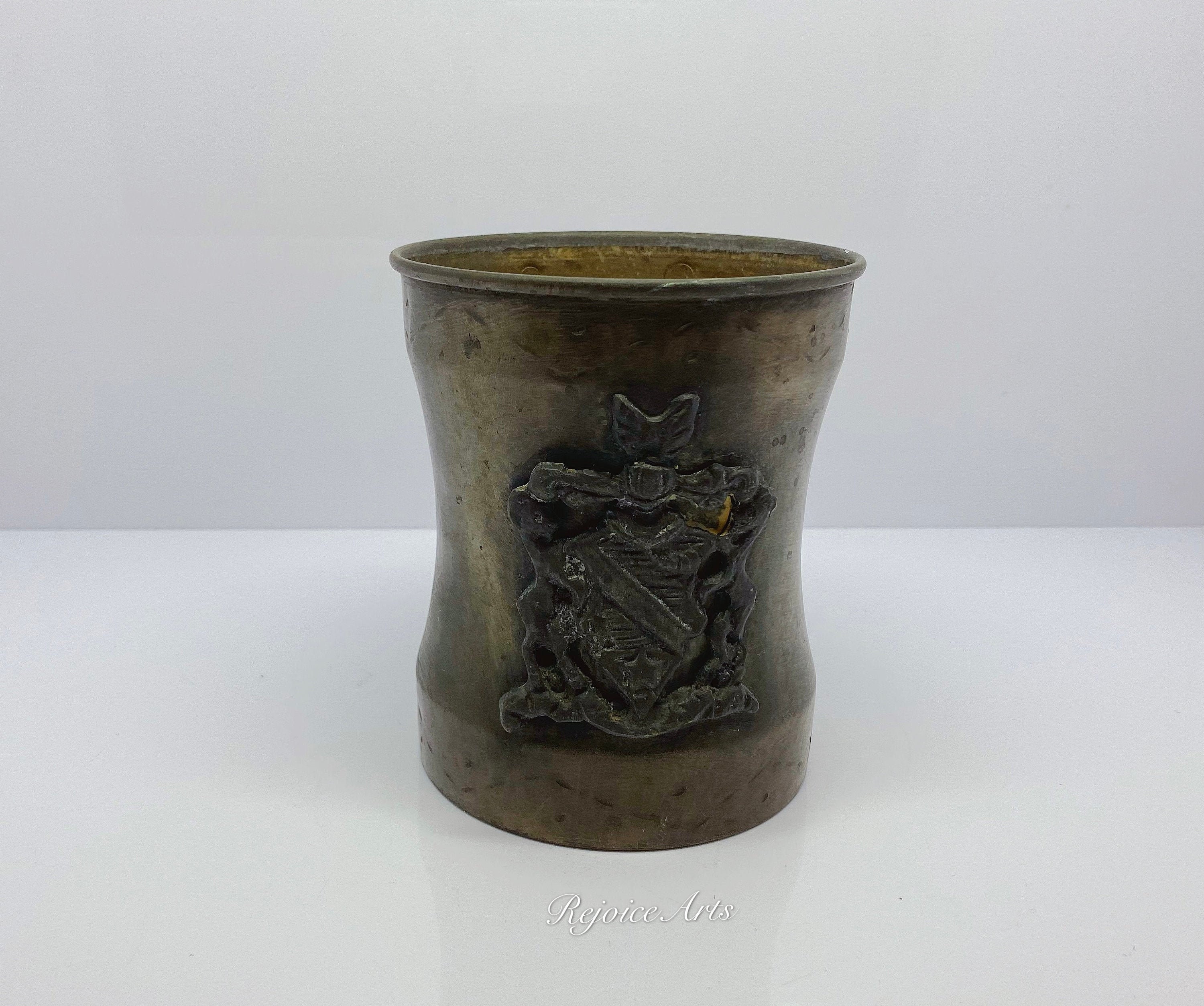 Vintage Medieval Style Pewter Ale Tankard Beer Mug With Armorial Crest ...