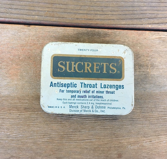 Vintage Sucrets Lozenges Tin Merck Sharpe & Dohme Philadelphia | Etsy