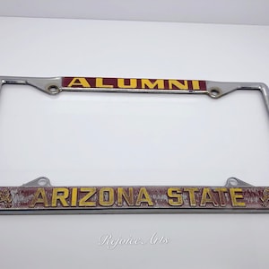 Vintage Arizona State Alumni Metal License Plate Frame - Etsy