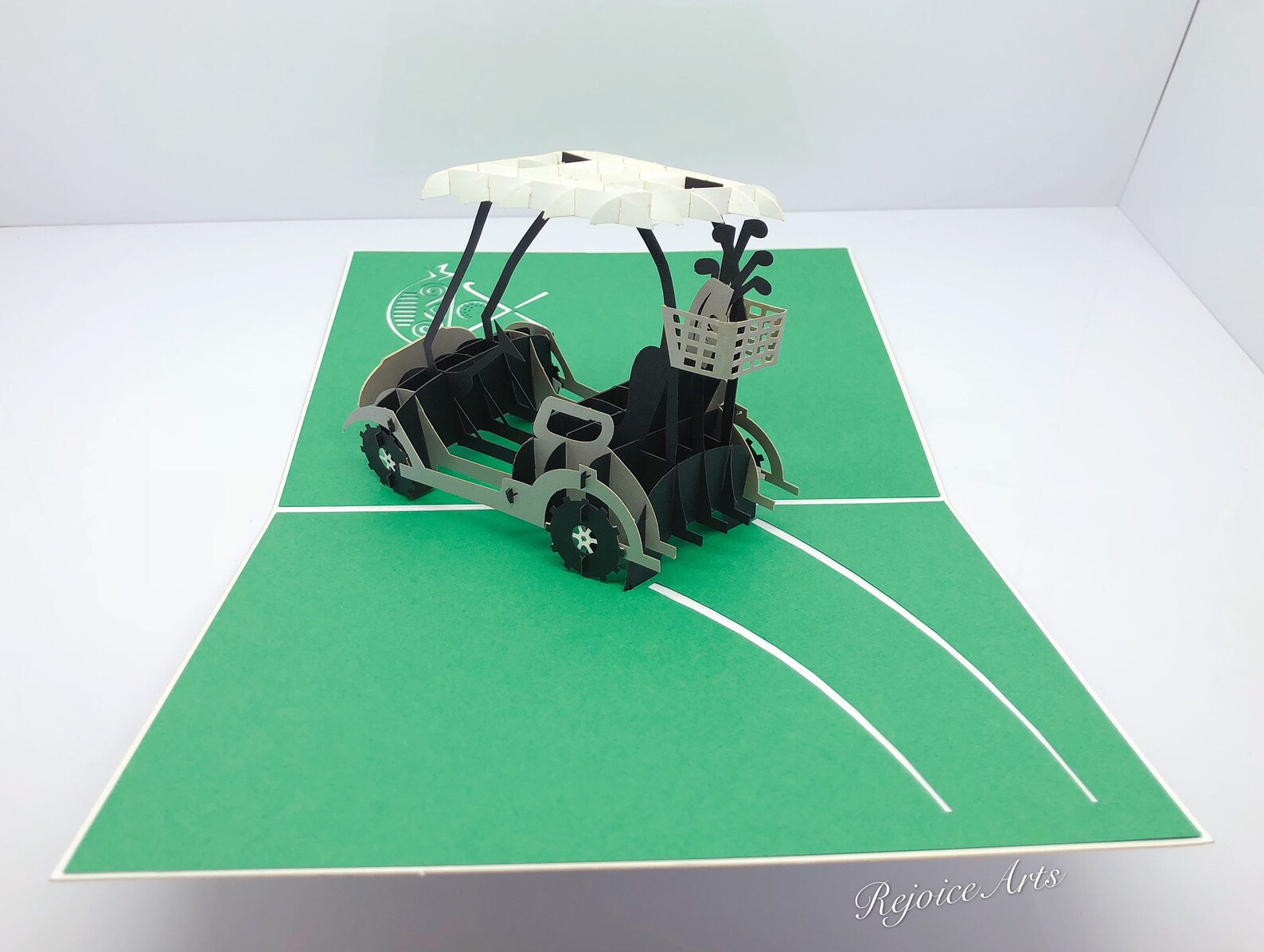 3D Pop up Golf Cart Card - Etsy