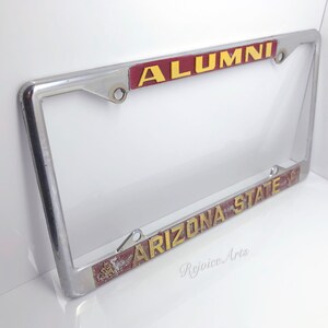 Vintage Arizona State Alumni Metal License Plate Frame - Etsy