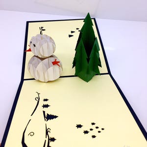 3D Pop up Snowman Card - Etsy