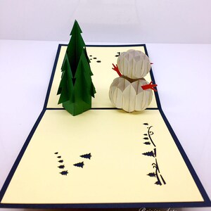 3D Pop up Snowman Card - Etsy