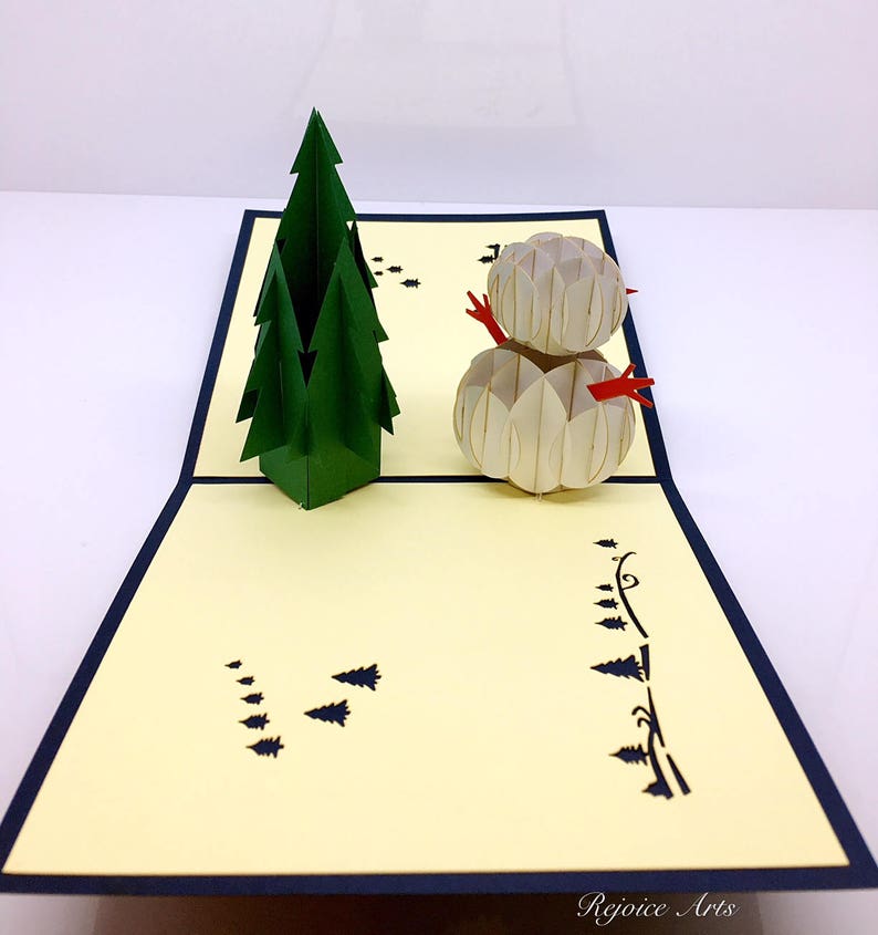 3D Pop Up Snowman Card | Etsy