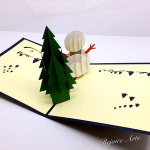 3D Pop up Snowman Card - Etsy