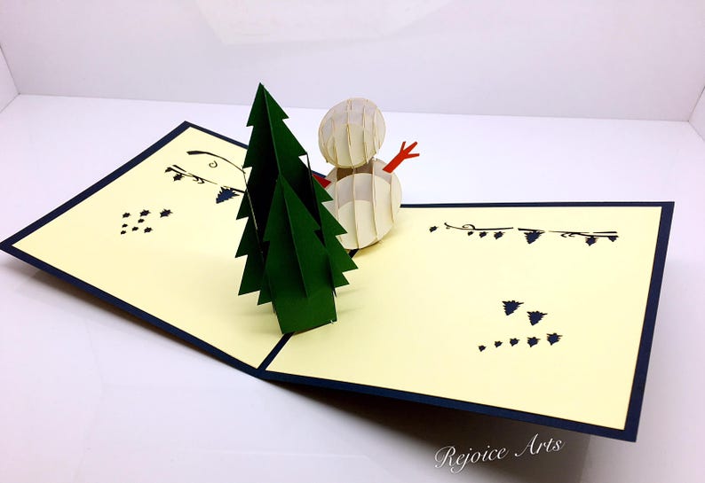 3D Pop Up Snowman Card | Etsy