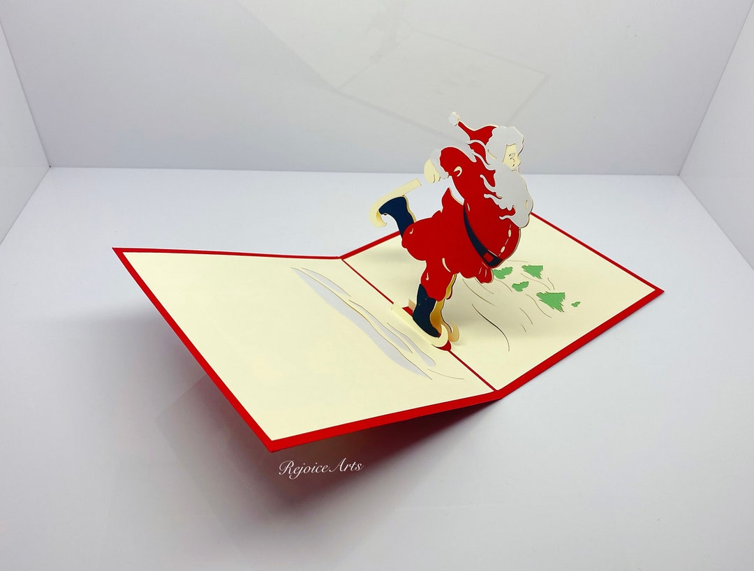 3D Pop up Santa Claus Christmas Card - Etsy