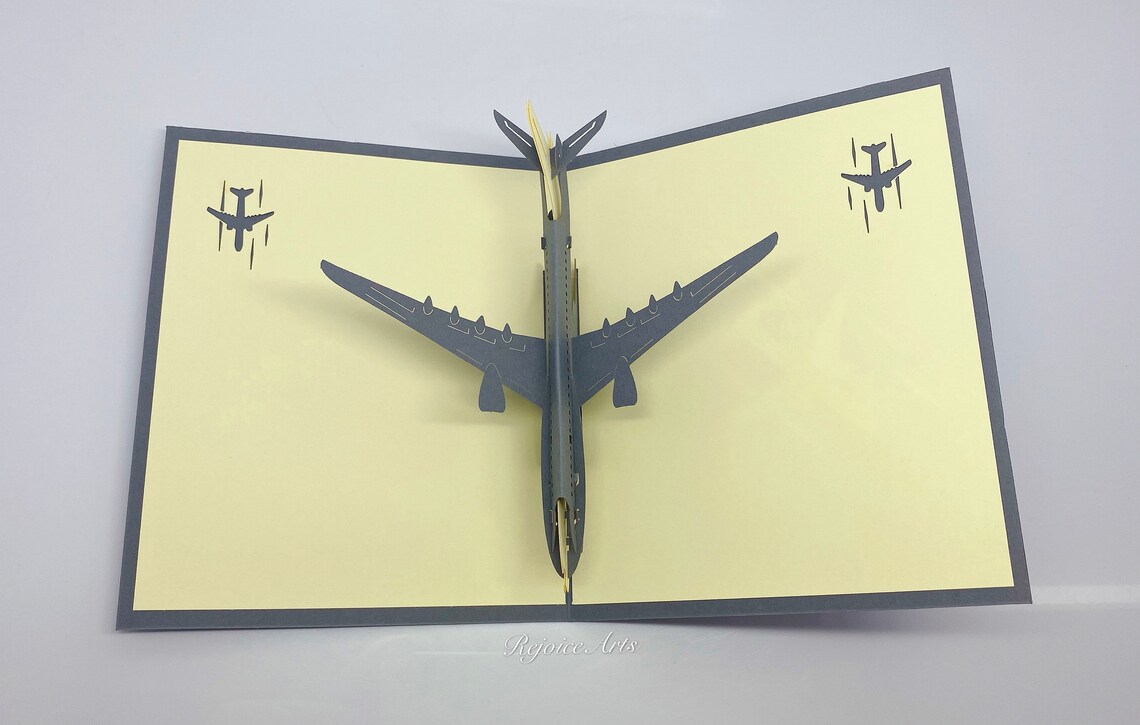 3D Pop up Airplane Card - Etsy