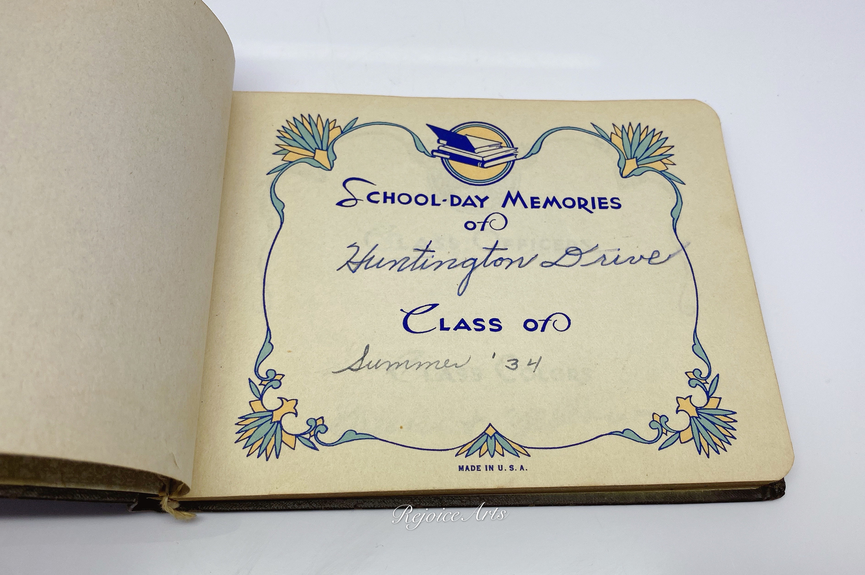 Vintage Class Autograph Book 1934 - Etsy
