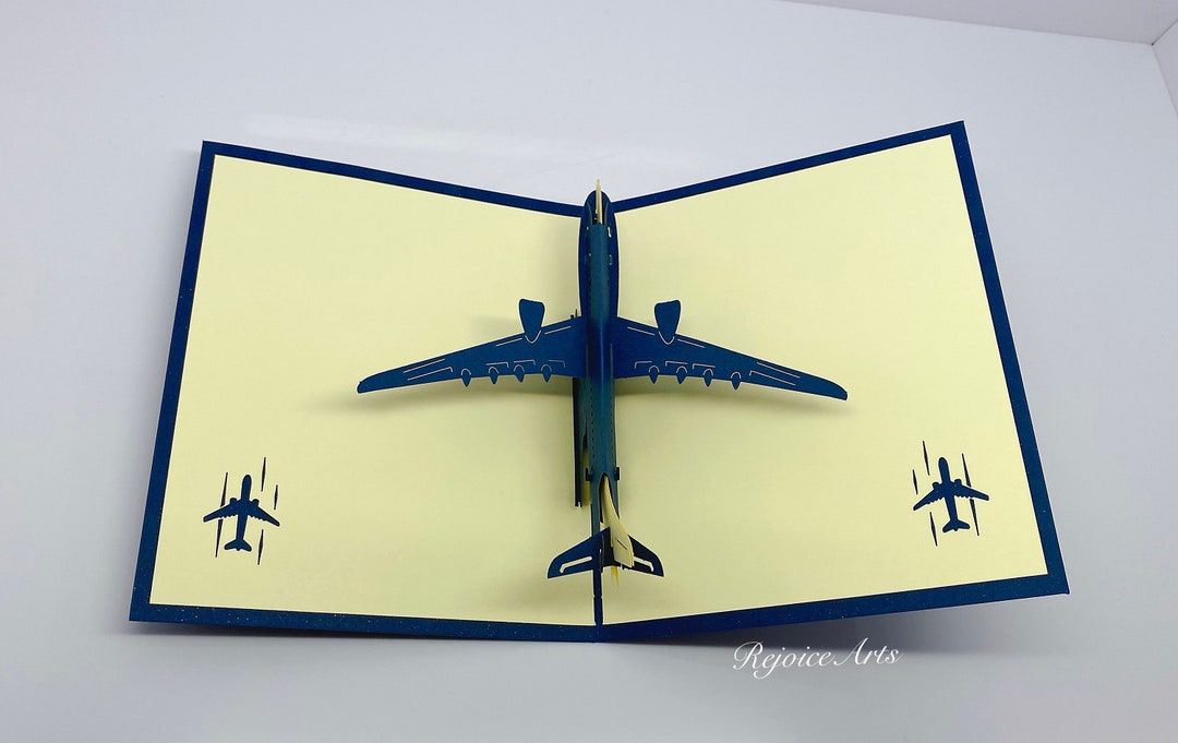 3D Pop up Airplane Card - Etsy
