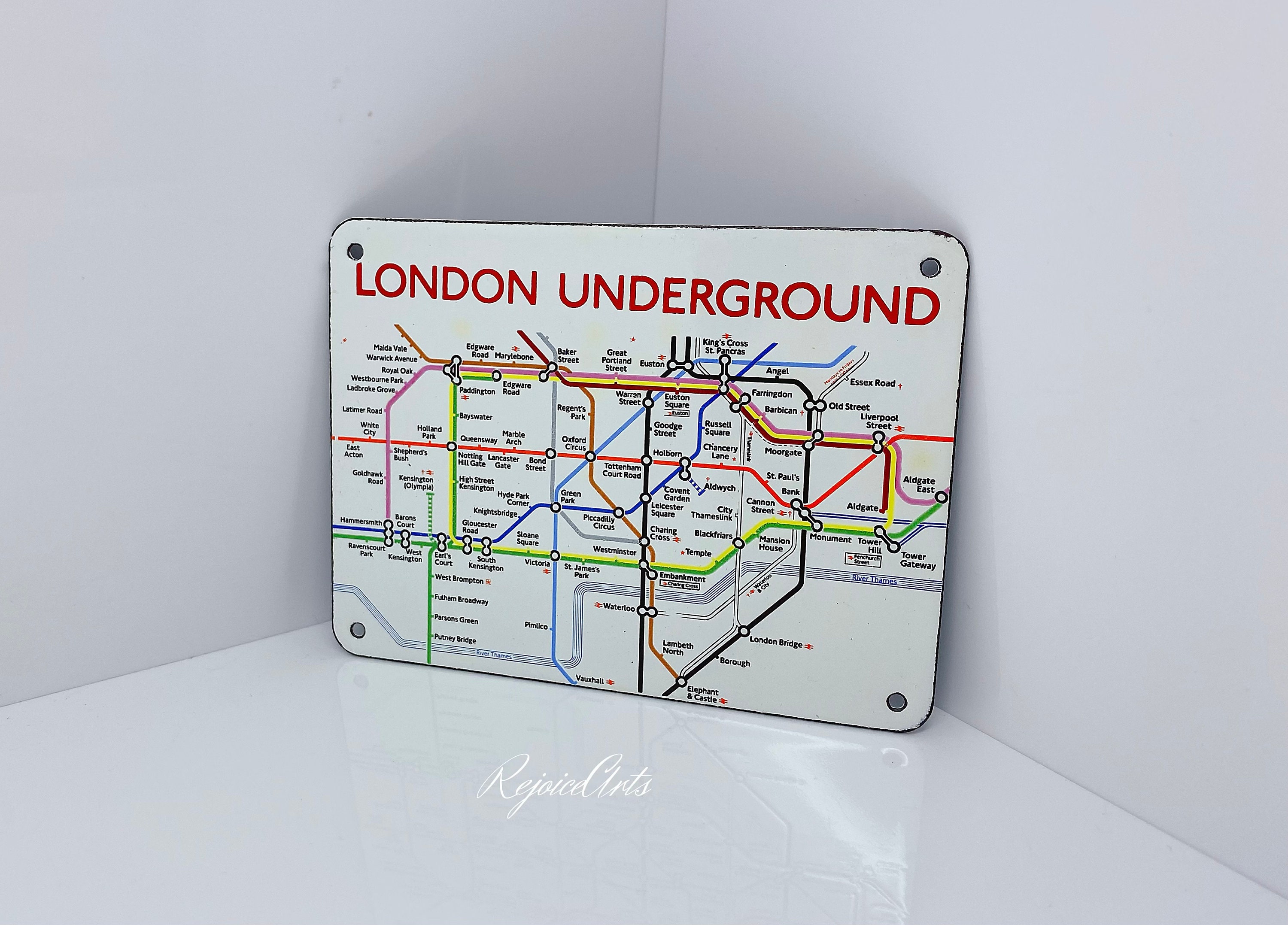 Vintage Enamel London Underground Map Sign - Etsy UK