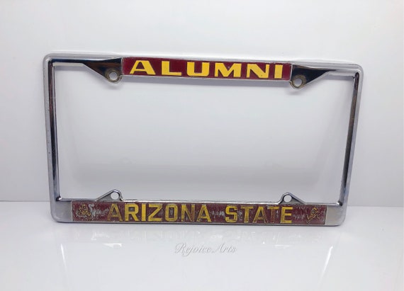 Vintage Arizona State Alumni Metal License Plate Frame - Etsy