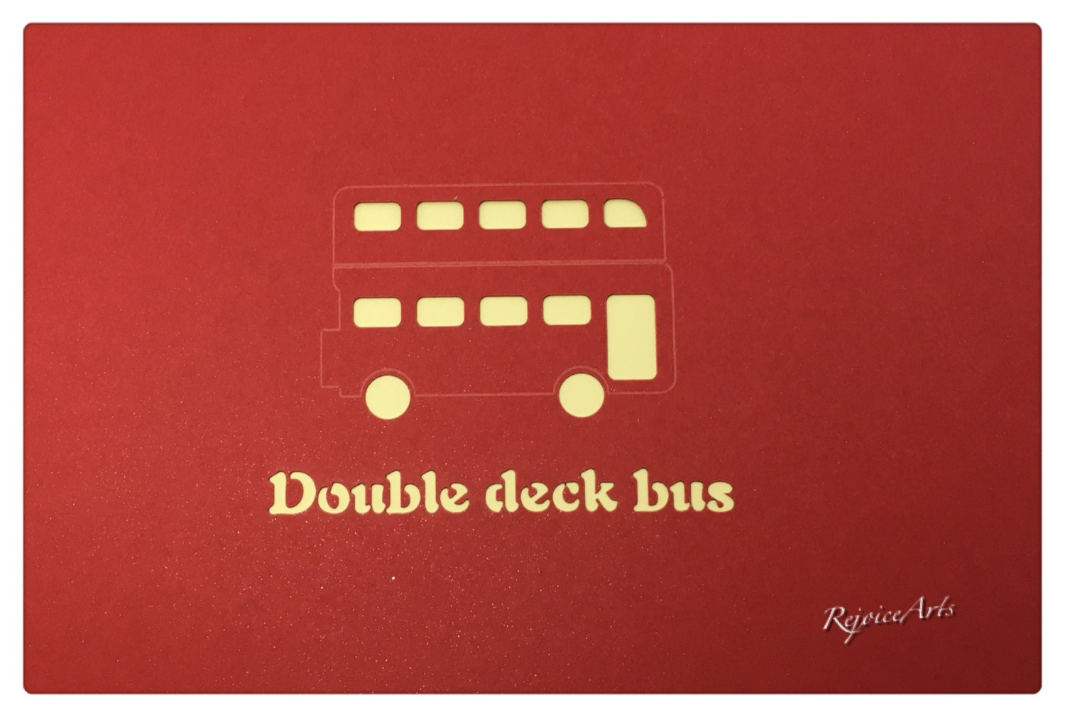 3D Pop up Double Deck Bus Card - Etsy