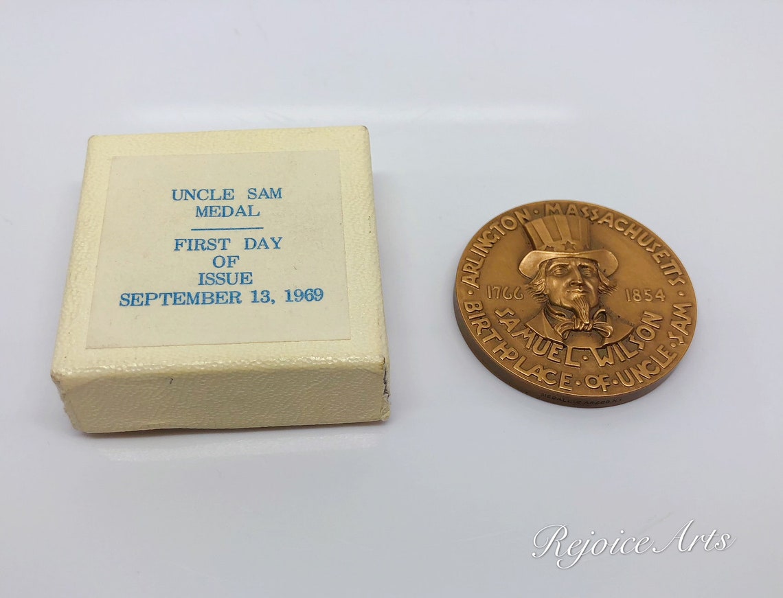 Uncle Sam Commemorative Brass Medal First Day of Issue - Etsy