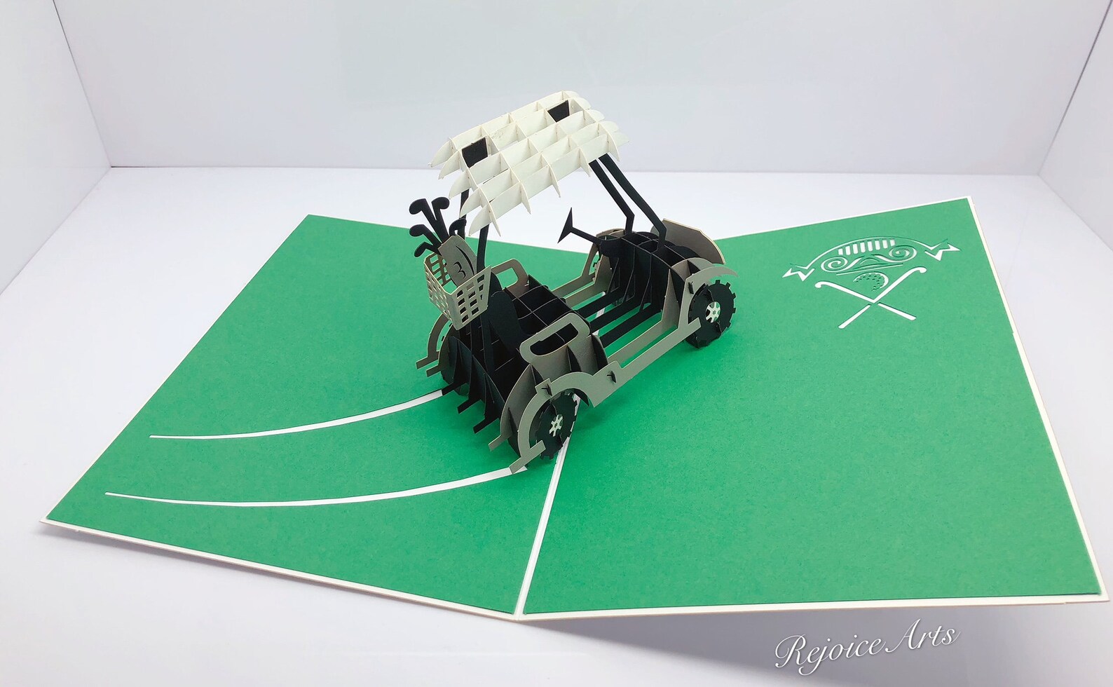 3D Pop up Golf Cart Card - Etsy