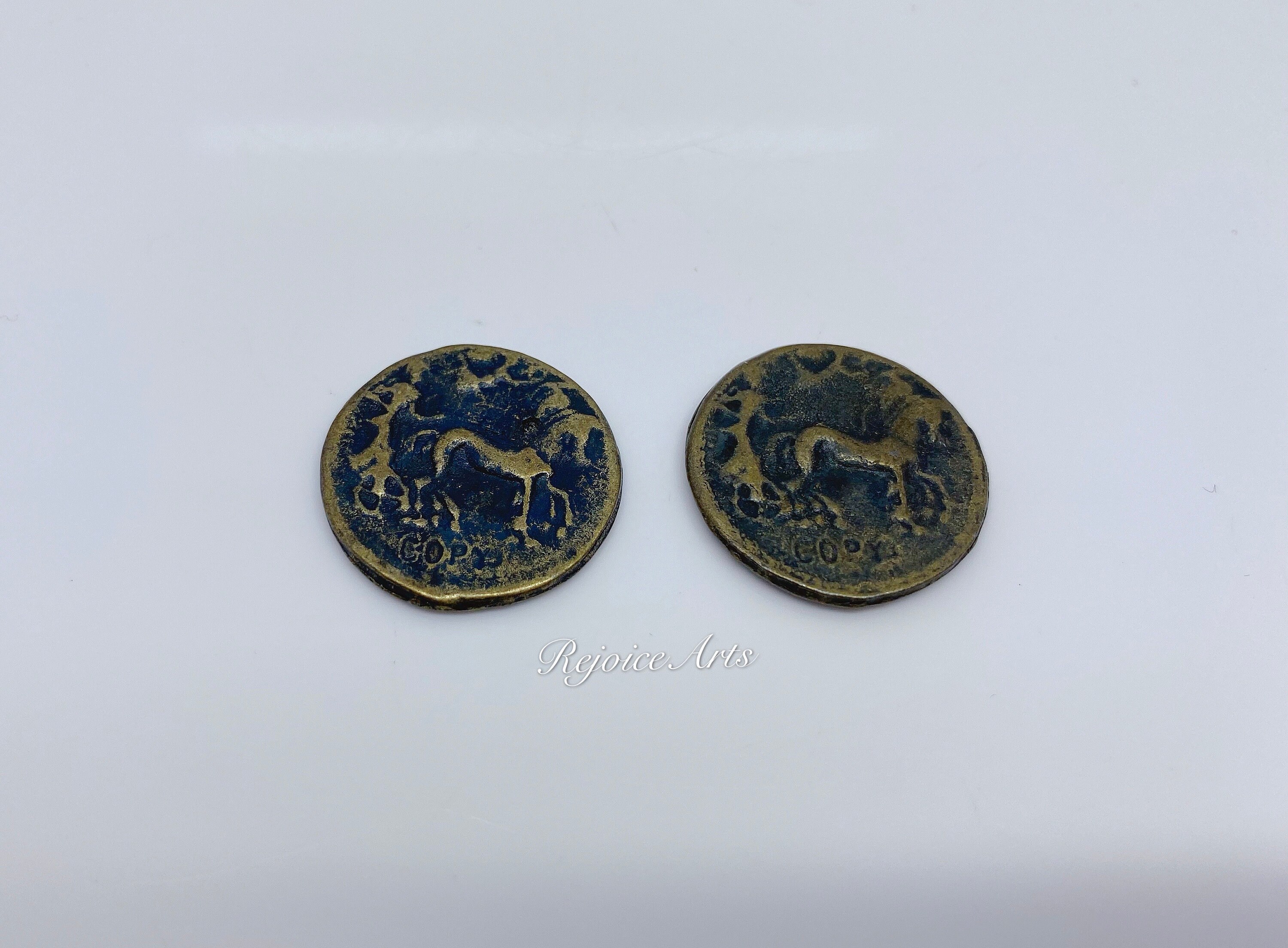 Vintage Pair of Replica Coins Greece Tetradrachm Gela Sicily 466 BC to ...